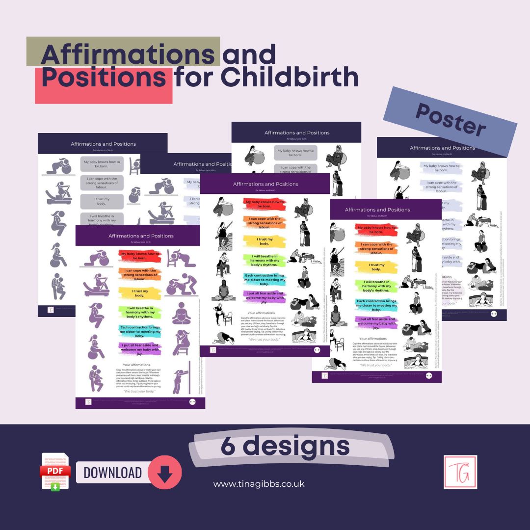 Affirmations and Positions for Birth Poster (pdf) - Tina Gibbs