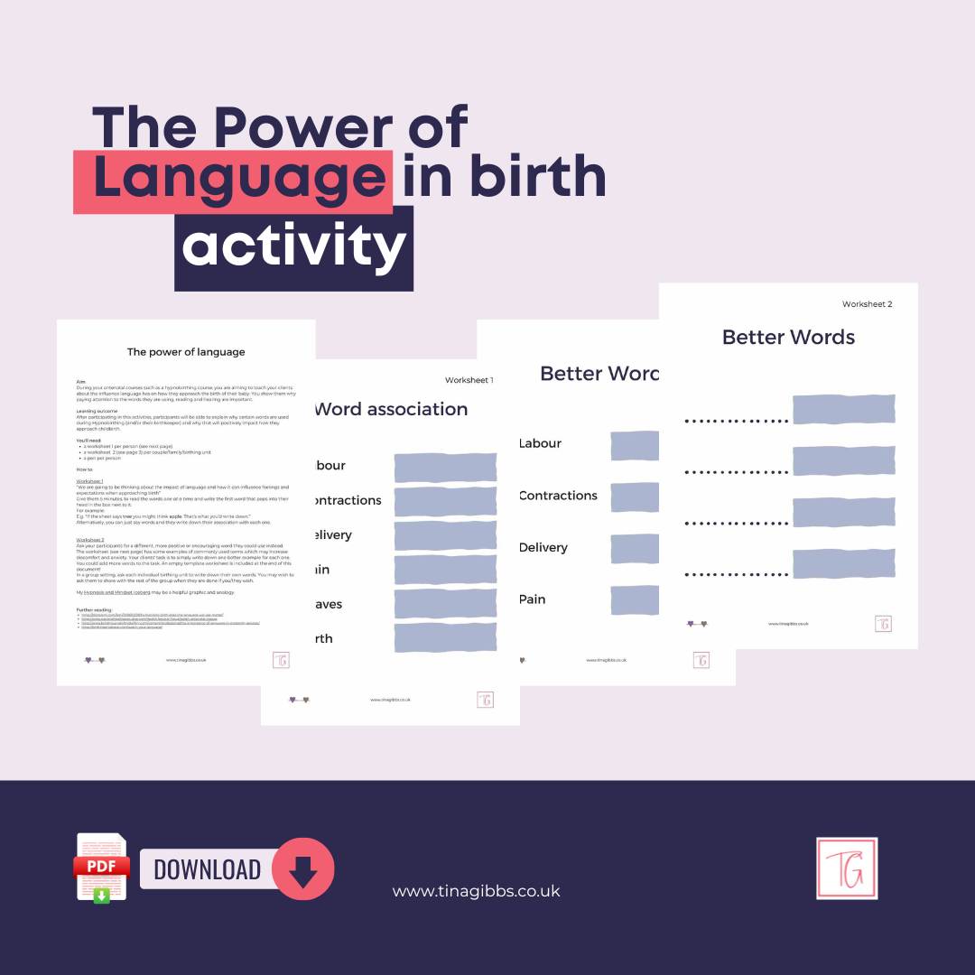 The power of language in childbirth - activity for antenatal education